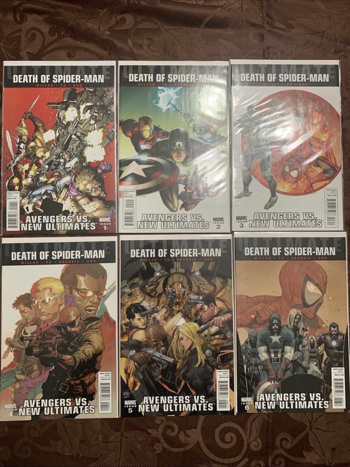 NM+ Ultimate Death Of Spider-Man: Set 1, 2, 3, 4, 5, 6 Avengers Vs New ...