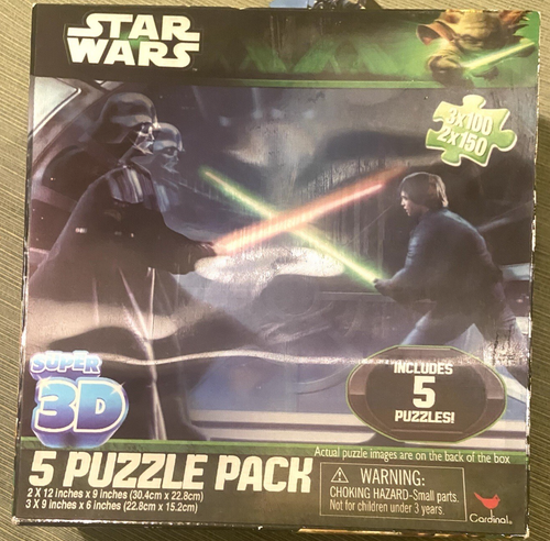 5 Star Wars Super 3D Jigsaw Puzzle Pack 100 & 150 Piece Puzzles ...