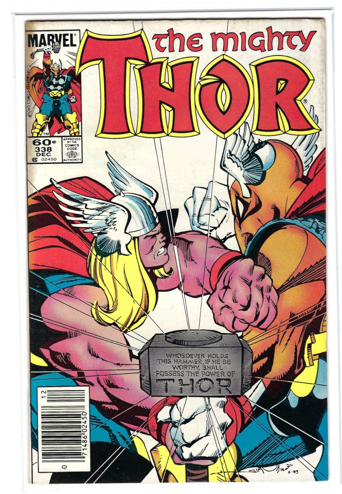 (1962) MARVEL THOR #338 BETA RAY BILL 2nd APPEARANCE & ORIGIN NEWSSTAND ...