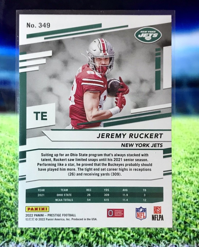 2022 Panini Prestige RC #349 Jeremy Ruckert New York Jets | eBay