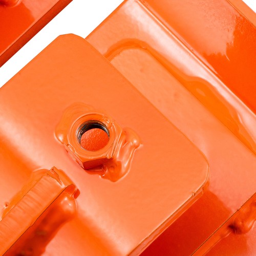 2x Orange Bucket Protector Ski Edge Tamer Skid w/Double Lock Nut Snow ...