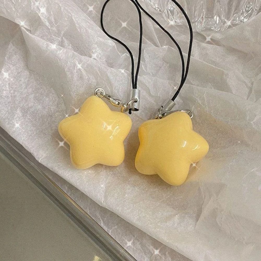 ins Phone Charms Pentagram Keychain Pendant Fashion Phone Lanyard Phone ...