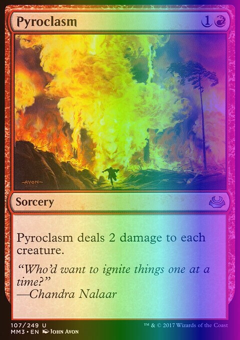 MTG Magic the Gathering Pyroclasm (107/270) Modern Masters 2017 LP FOIL ...