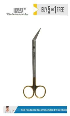 Dental Surgical Scissor Locklin Scissor, Angled, 16cm T/C by Wise ...