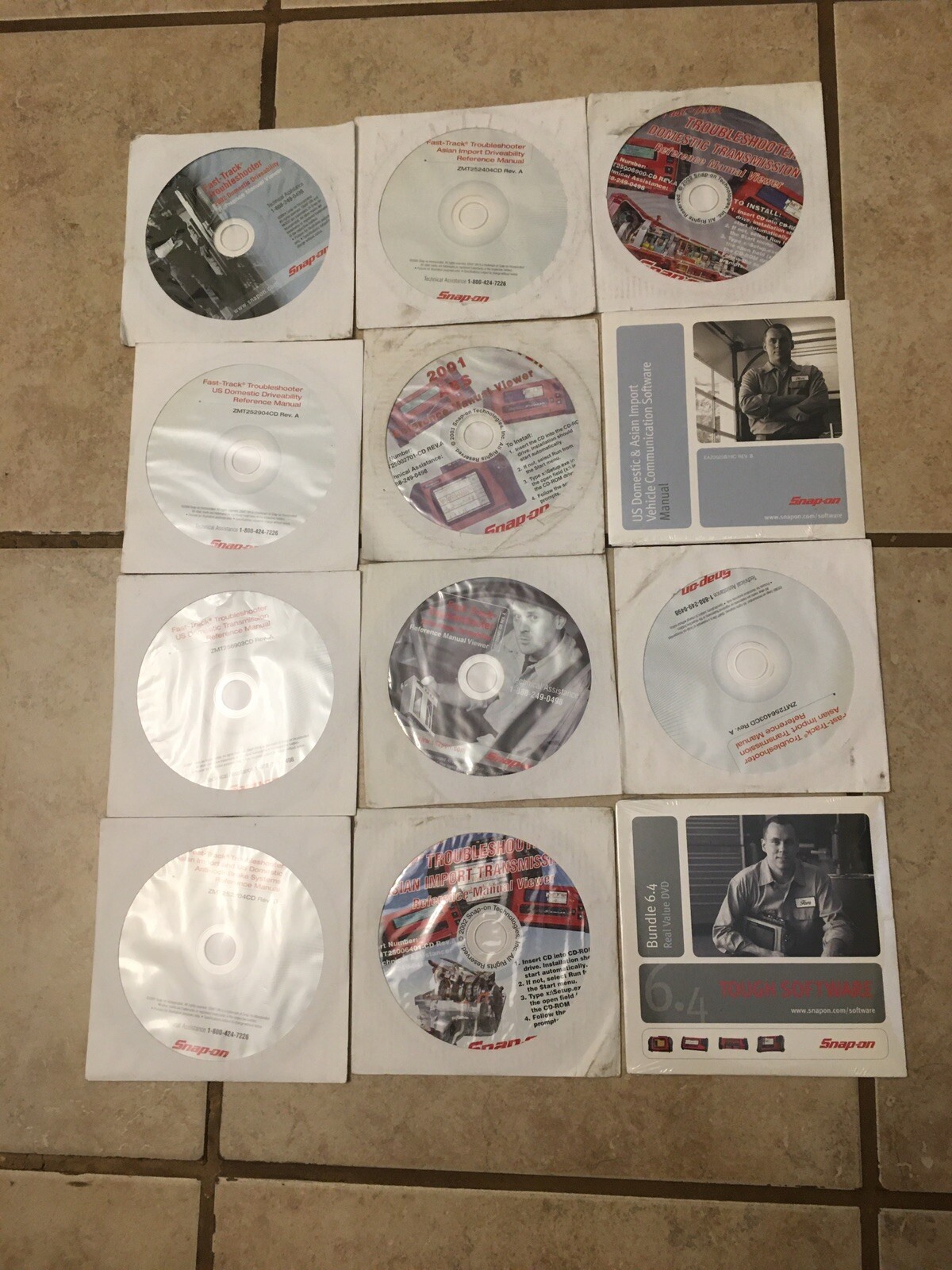 Lot Of 12 Snap On Scanner Diagnostics DVD N CDs | eBay