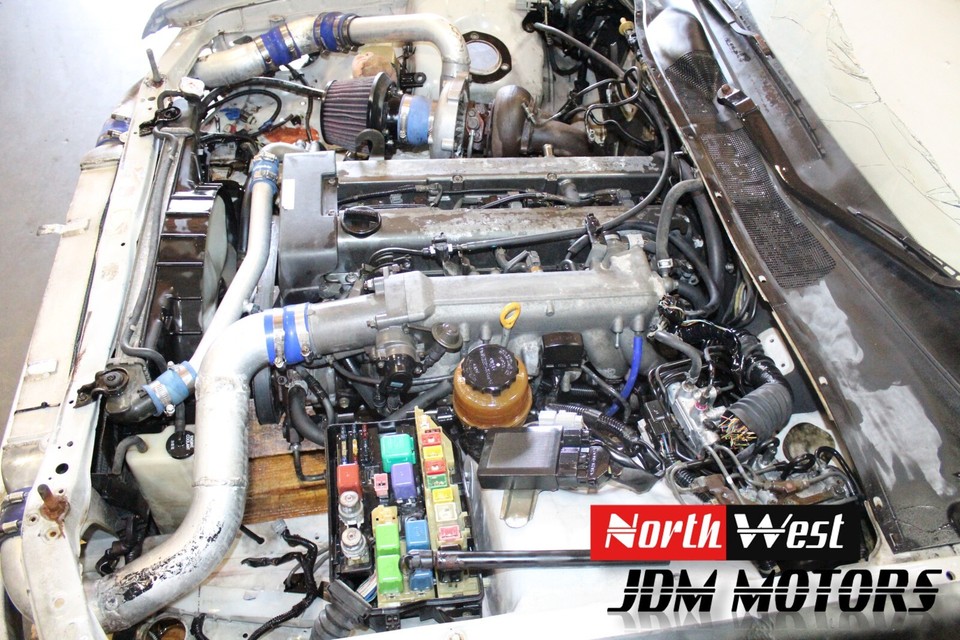 JDM Toyota 1JZ-GTE VVTI Engine w/ R154 Transmission SINGLE TURBO JZX100 ...