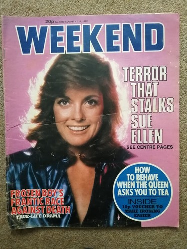 LINDA GRAY Sue Ellen Dallas WEEKEND Magazine UK August 11th 1982 RARE ...