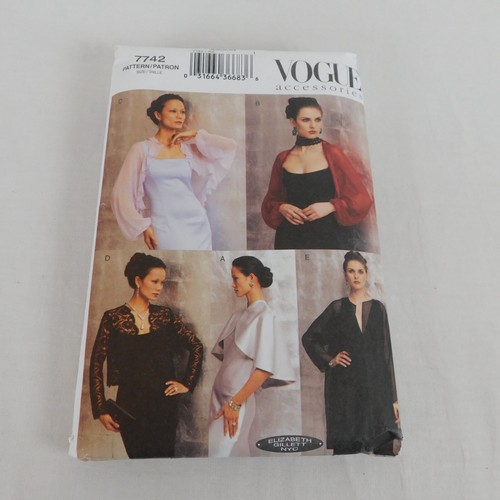 Vogue Accessories Sewing Pattern 7742 Women Ladies Evening Wraps Sizes XS-S-M | eBay