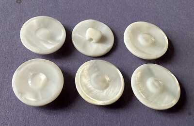 Vintage White Mother of Pearl Buttons; 3/4" Diameter, Self Shank ...
