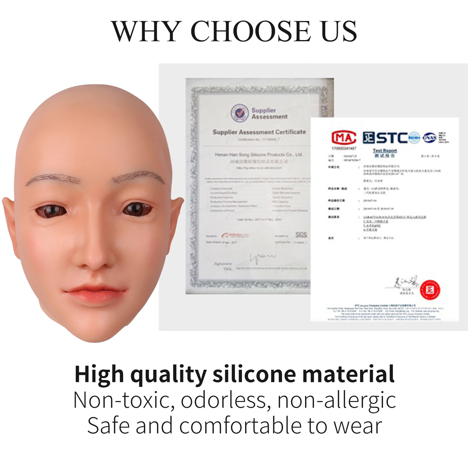 Avi Realistic Silicone Mask Female Full Headwear for Crossdresser ...