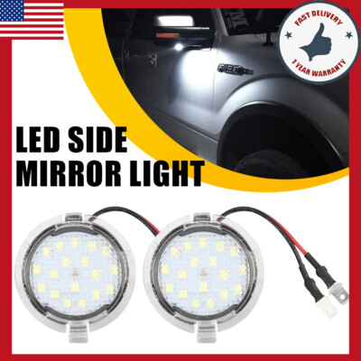 White Under Puddle 18-LED Side View Mirror Light for F150 Ford ...