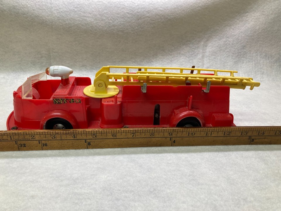 Vintage Marx Wind Up Fire Truck NYC FD American LeFrance Style with ...