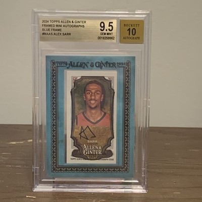 2024 Topps Allen & Ginter Alex Sarr Mini Blue Rookie Auto /50 BGS 9.5 ...