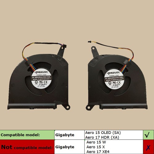 New CPU GPU Cooling Fan For Gigabyte AERO 15 OLED SA 17 HDR XA RP75XA ...