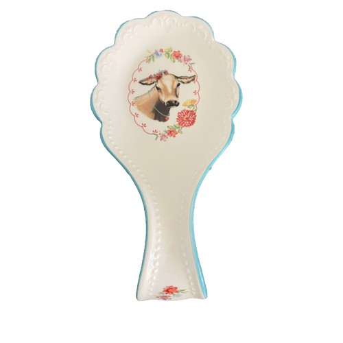 Pioneer Woman Country Cow Spoon Rest Decal Stoneware Kitchen Decor | eBay