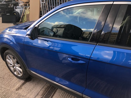 GENUINE 17-23 VW T-ROC TROC PASSENGER FRONT DOOR BARE SHELL BLUE LA5W ...