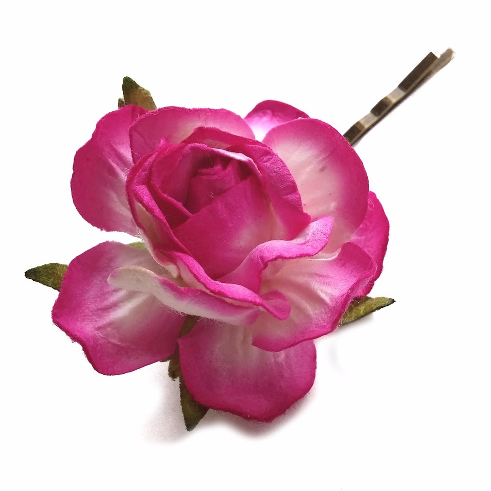 RUSTIC ROSE Hair Clip Vintage Boho Grip Wedding Festival Dance Prom ...