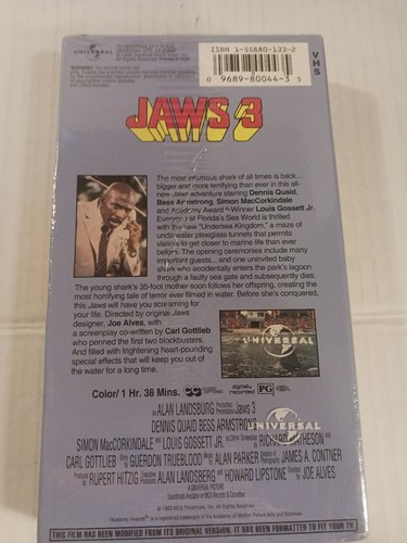 Jaws 3 (VHS, 1998) for sale online | eBay