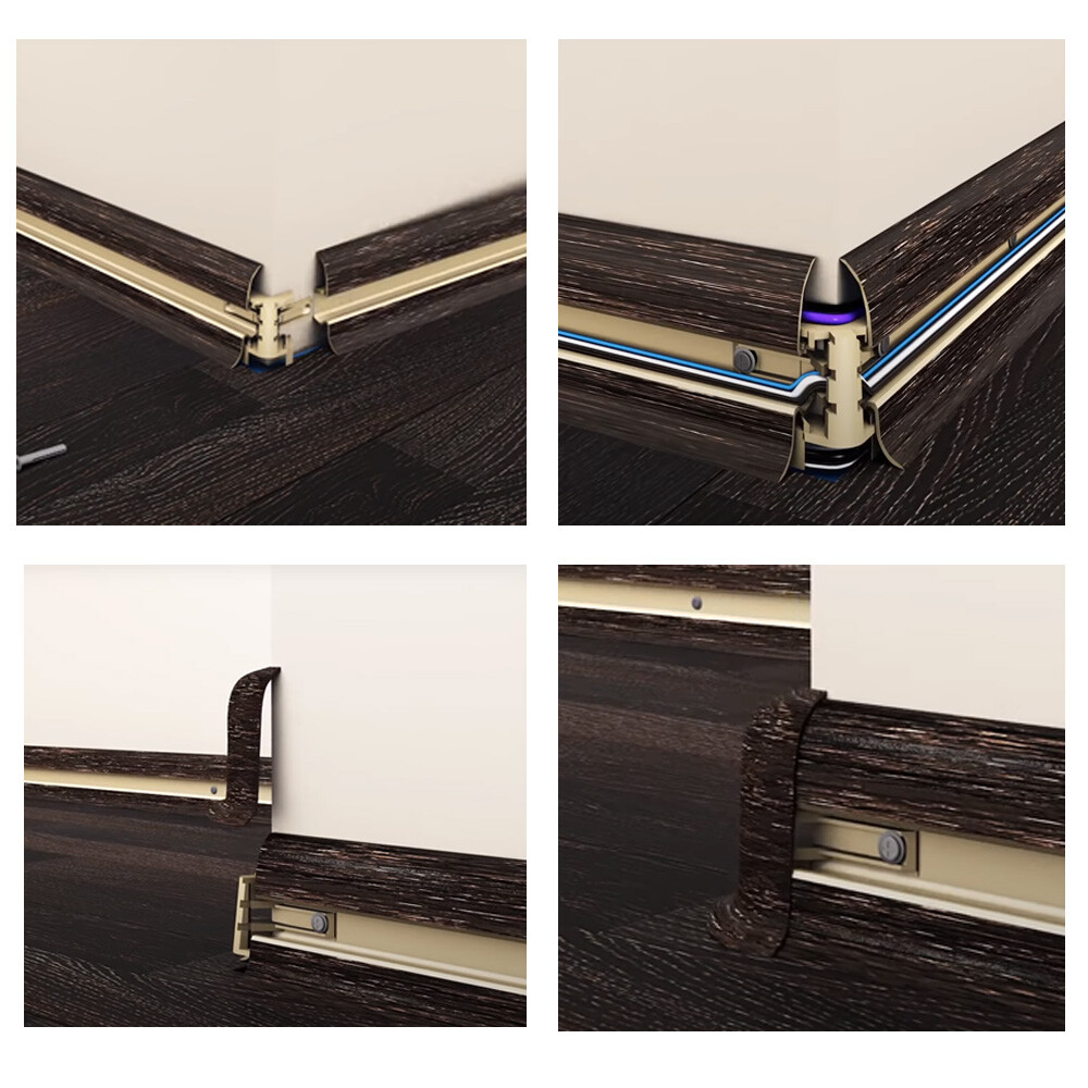 Plastic Skirting Board Wire Cover Design Cezar Premium PVC Skirting ...