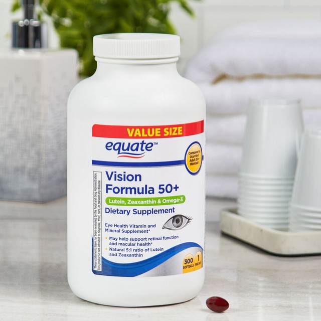 EQUATE Vision Formula 50 Dietary Softgels 300 Count for sale online | eBay