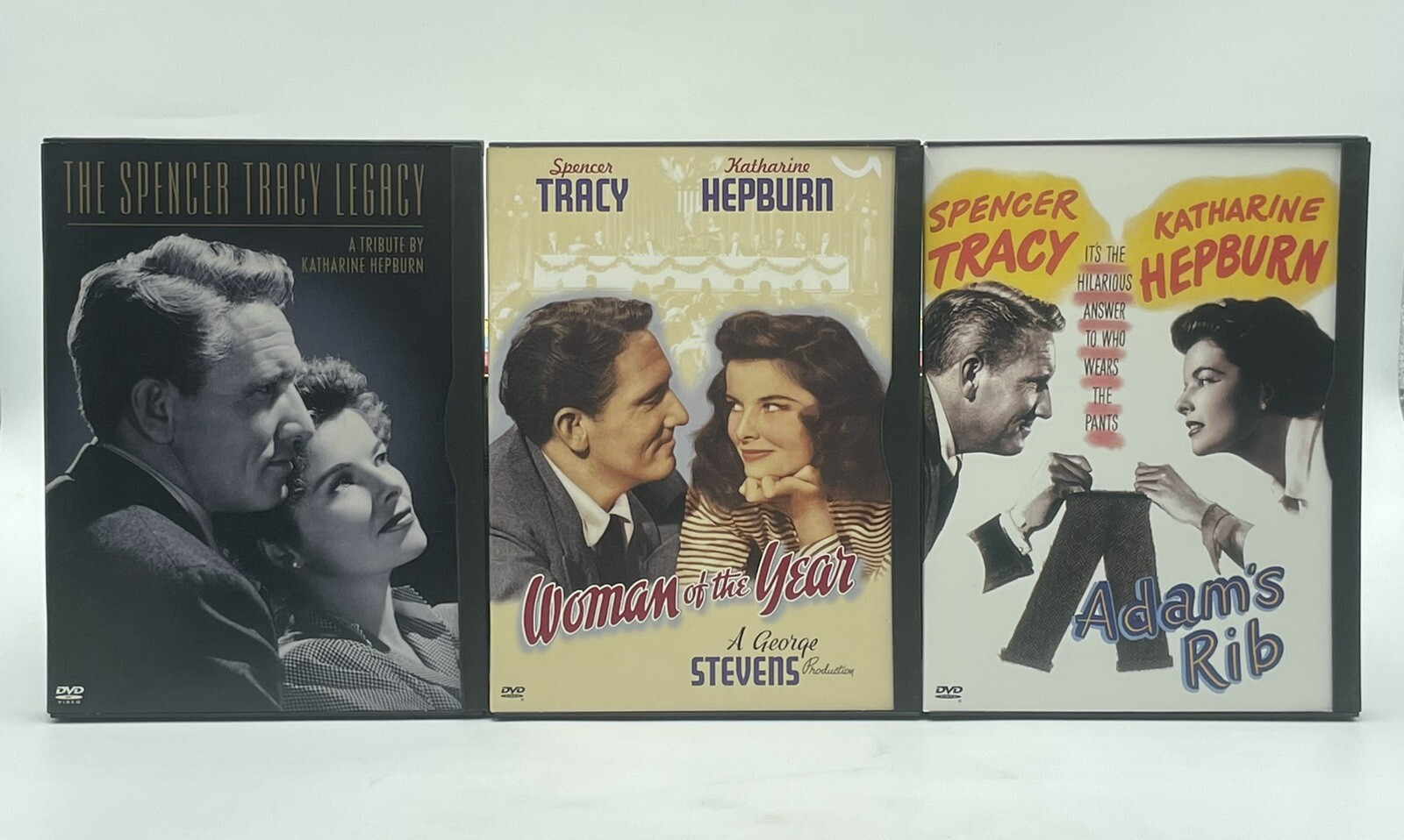 Spencer Tracy 3 DVD Lot Katherine Hepburn Adam’s Rib, Woman of the Year ...