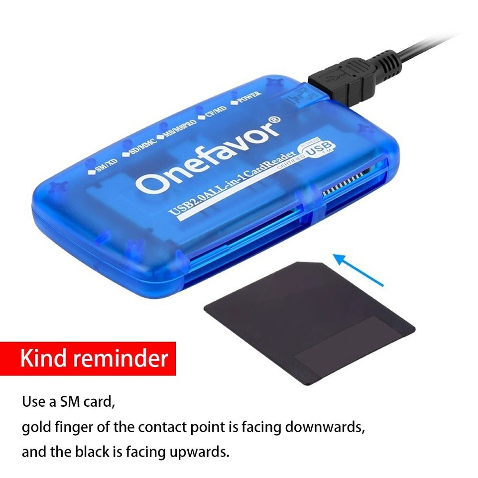Smartmedia Cards Reader All-In-1 USB Universal Multi Card Adapt For SM ...