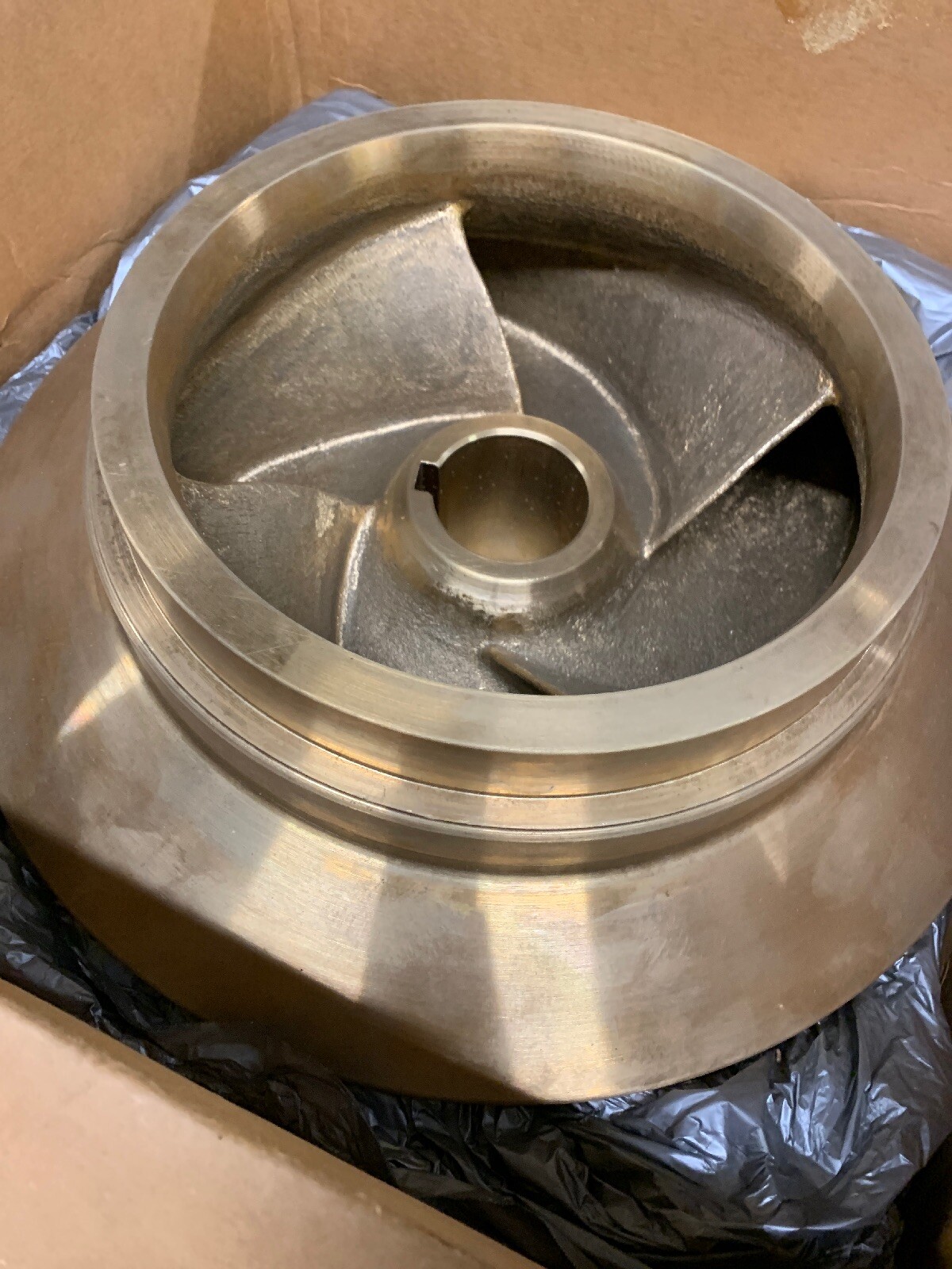 Flowserve Ingersoll Dresser Pump Impeller 20APK3AX1 15” Diameter Brass ...