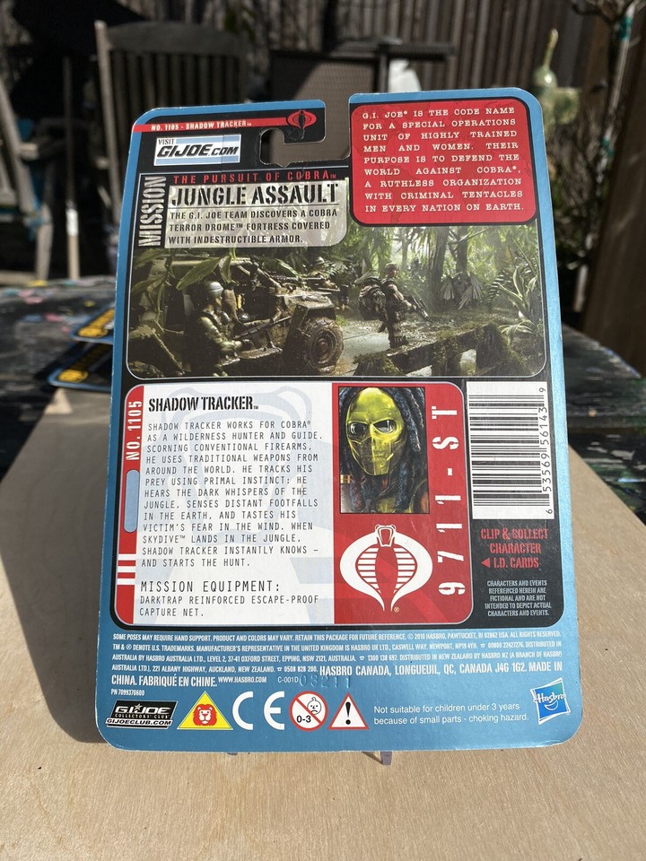 GI Joe SHADOW TRACKER 2011 MOC Pursuit Of Cobra Factory Sealed Hasbro ...