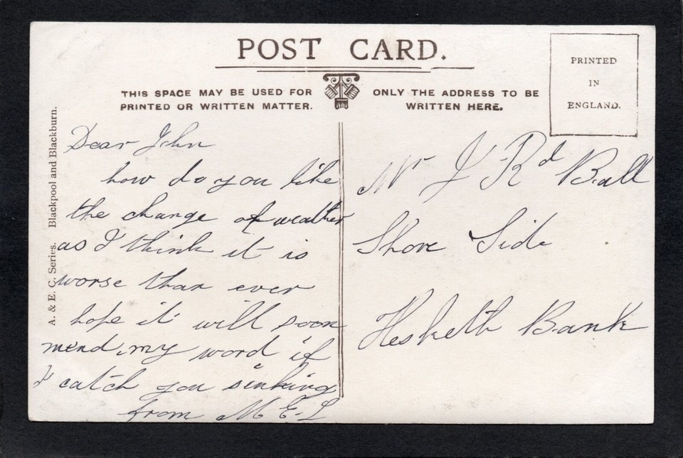 Postcard Blackburn Lancashire entrance to park Preston New Road early ...