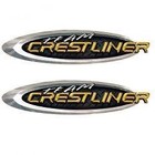 CRESTLINER 4621-DCL1570 TEAM LOGO 11 1/2" X 2 3/4" VINYL DECAL PAIR (2 ...