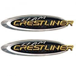 CRESTLINER 4621-DCL1570 TEAM LOGO 11 1/2" X 2 3/4" VINYL DECAL PAIR (2 ...