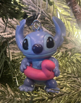 2025 Stitch w Pink Flamingo Inner Tube Disney Lilo and Stitch Christmas ...