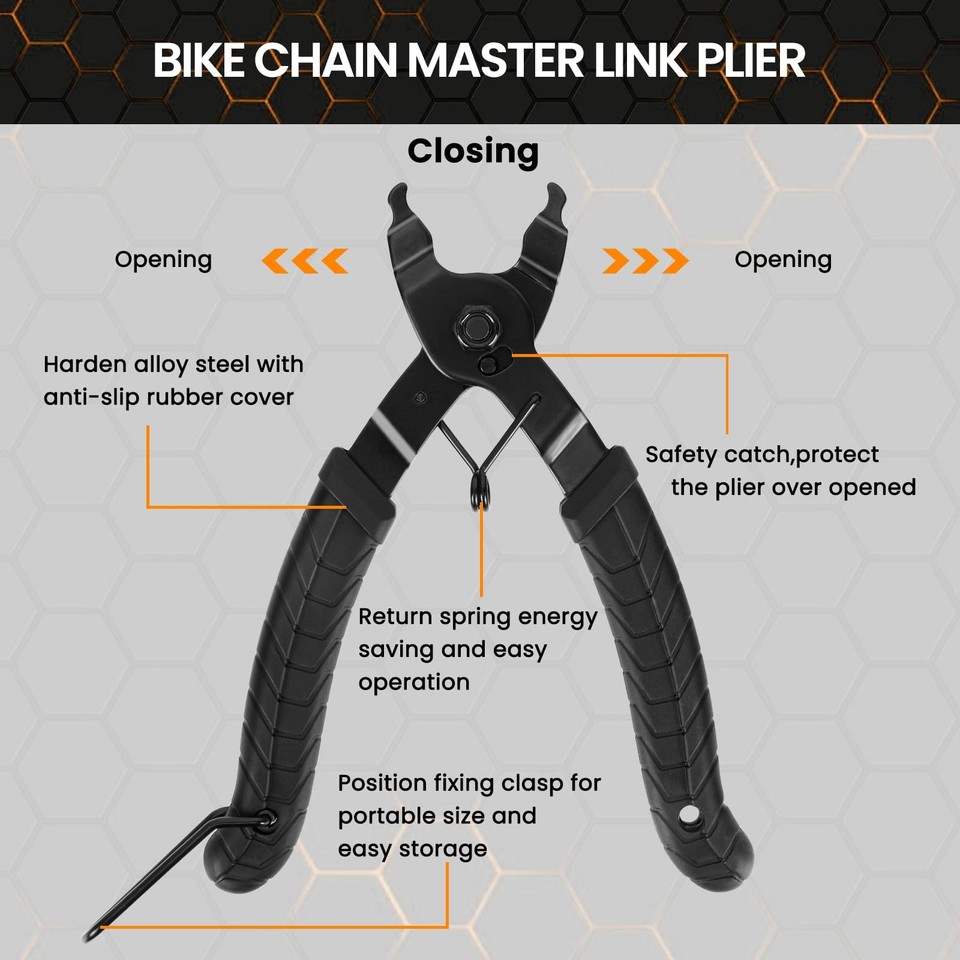 Bike Chain Repair Tools Set, Bicycle Chain Break Tool, Master Link ...