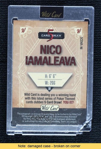 2024 Wild Card 5 Card Draw - Vintage Nico Iamaleava #5CDVA-NI Purple ...