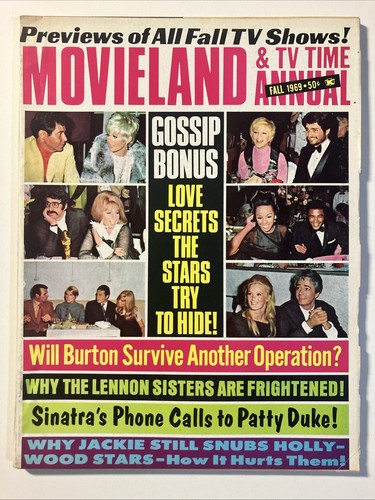 Movieland & TV Time Annual Fall 1969 Frank Sinatra Lennon Sisters Will ...
