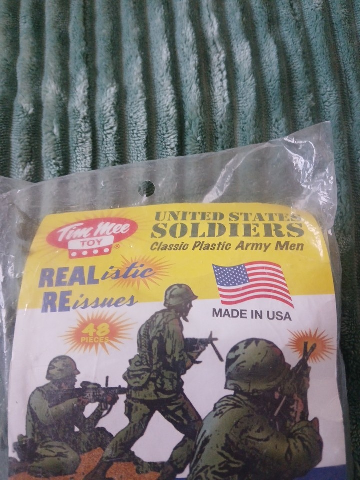 TimMee Processed Plastic Army Men 48pc OD Green Tim Mee Toy Soldier ...