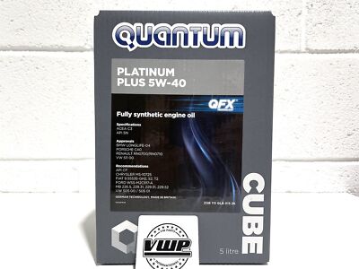 Quantum Platinum 5W-40 Engine Oil 5L Cube for VW Audi Seat Porsche BMW ...