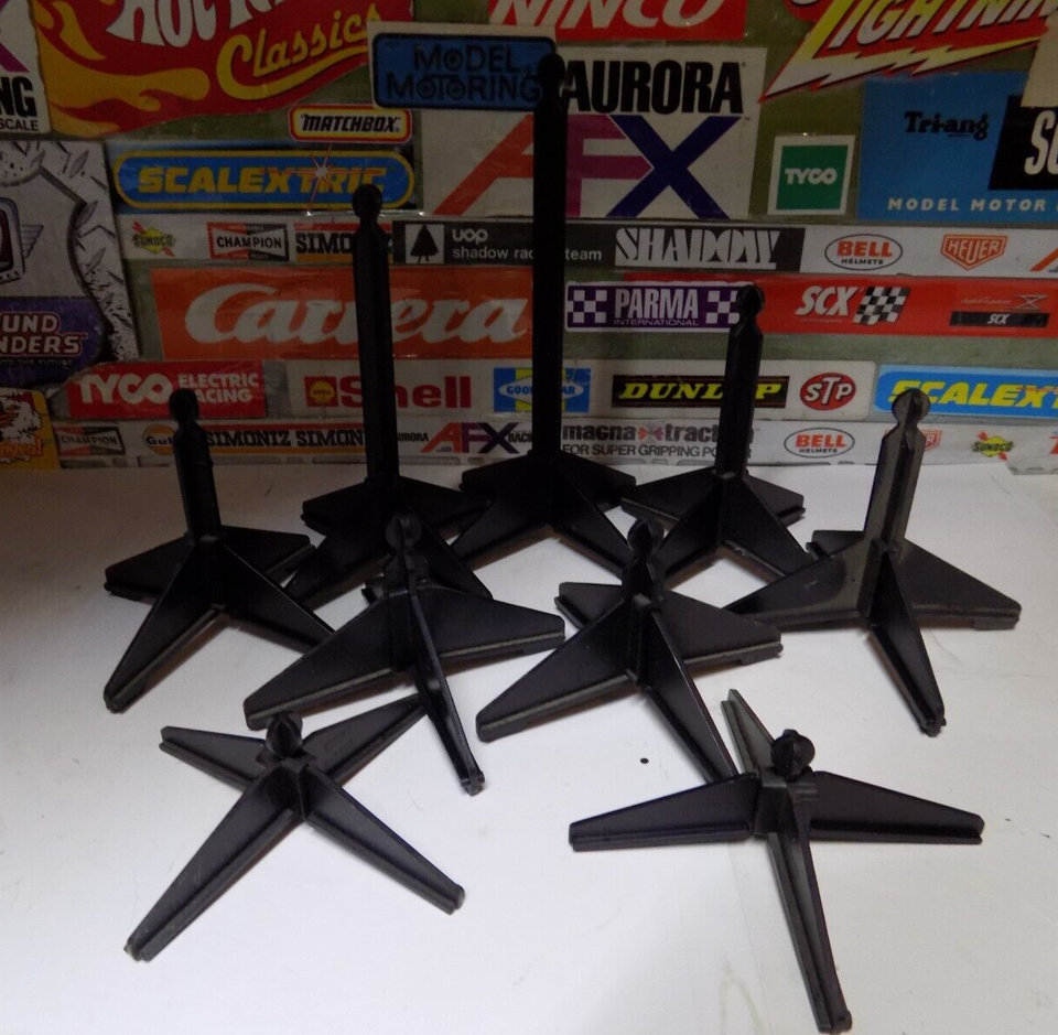 TYCO, TRACK ELEVATION SUPPORTS, POLES & FEET, HO CAR ACCESSORIES, (9pc ...