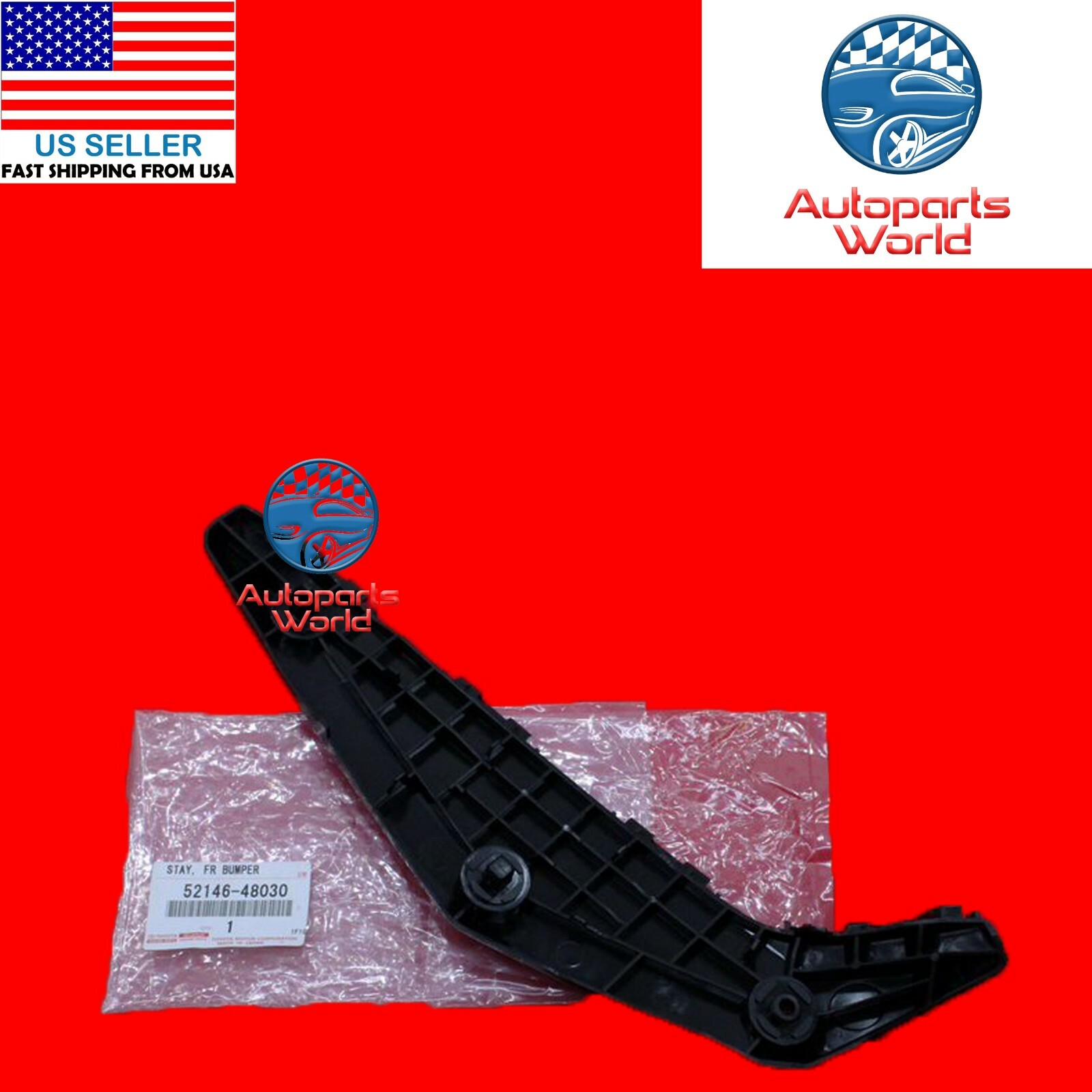 GENUINE OEM TOYOTA 11-13 HIGHLANDER LEFT DRIVER FRONT BUMPER STAY 52146 ...