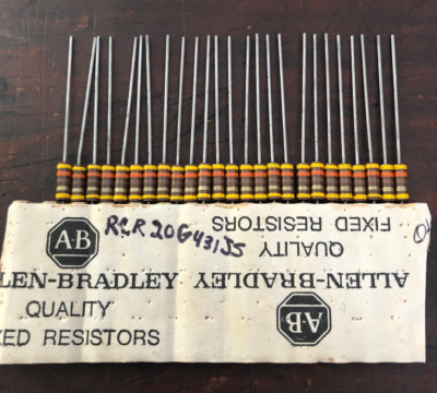 NOS - Lot of 25 Allen Bradley RCR20G431JS Resistor 430 OHM 5% .5W #0052 ...