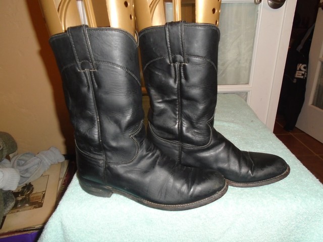 Justin Women's BOOTS Western Roper Kipskin Leather Black L3703 Narrow ...