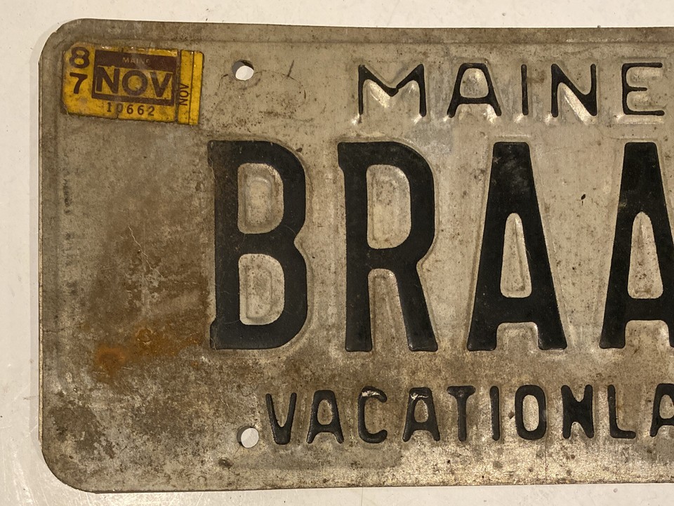 1980s Maine License Plate BRAAT Vacationland | eBay