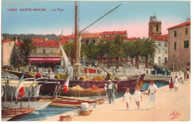 c1930 Postcard: View of Port – Sainte-Maxime, France – Lots of Boats | eBay