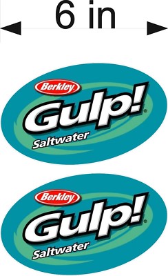 GULP Fishing Logo / PAIR / 6" Vinyl Boat Vehicle Graphic Decal Window ...