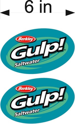 GULP Fishing Logo / PAIR / 6" Vinyl Boat Vehicle Graphic Decal Window ...