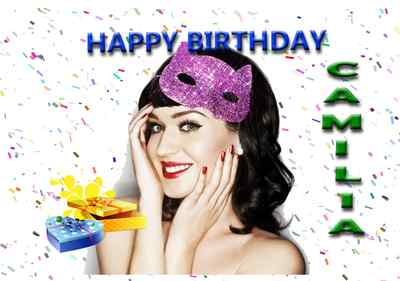 Katy Perry 2 - Personalised Birthday Greeting Card | Xmas / Valentines ...