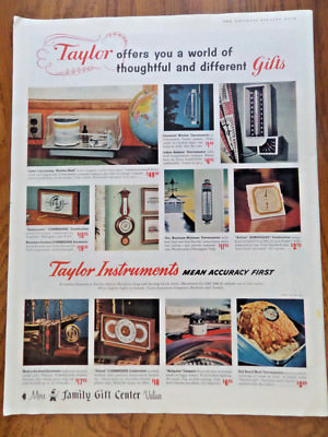 1957 Taylor Instruments Ad Weather Hawk Thermometer Stormoguide ...