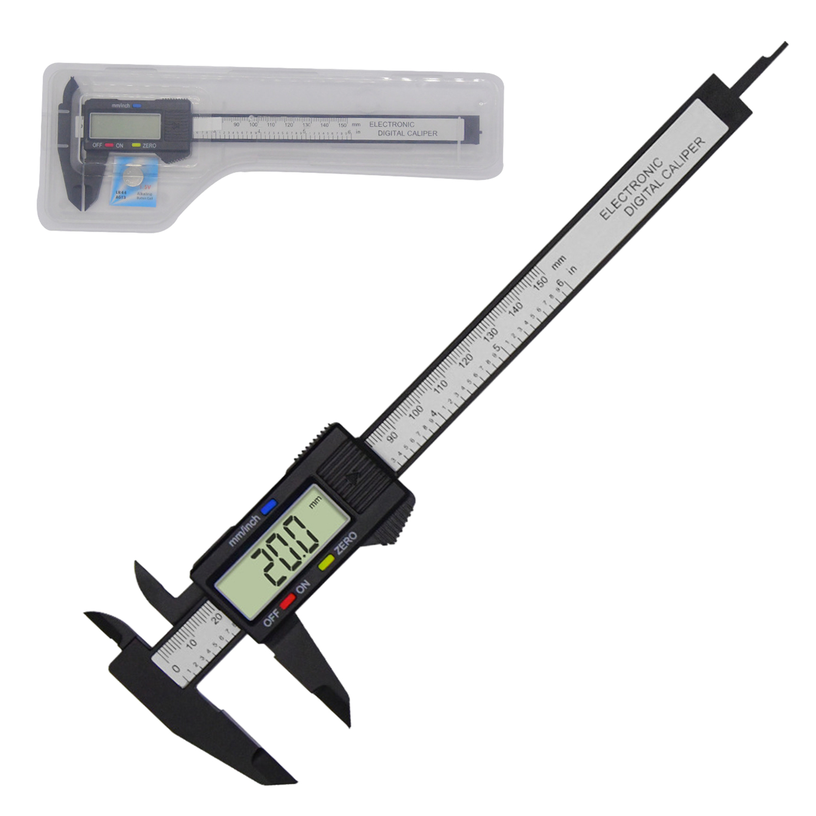 Digital Caliper Wear Resistant Depth Indoor Outdoor With Clear Lcd ...