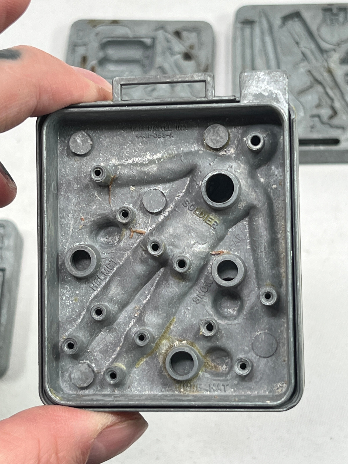 vtg Mattel Creepy Crawler toy Army Military man MOLD complete set ...