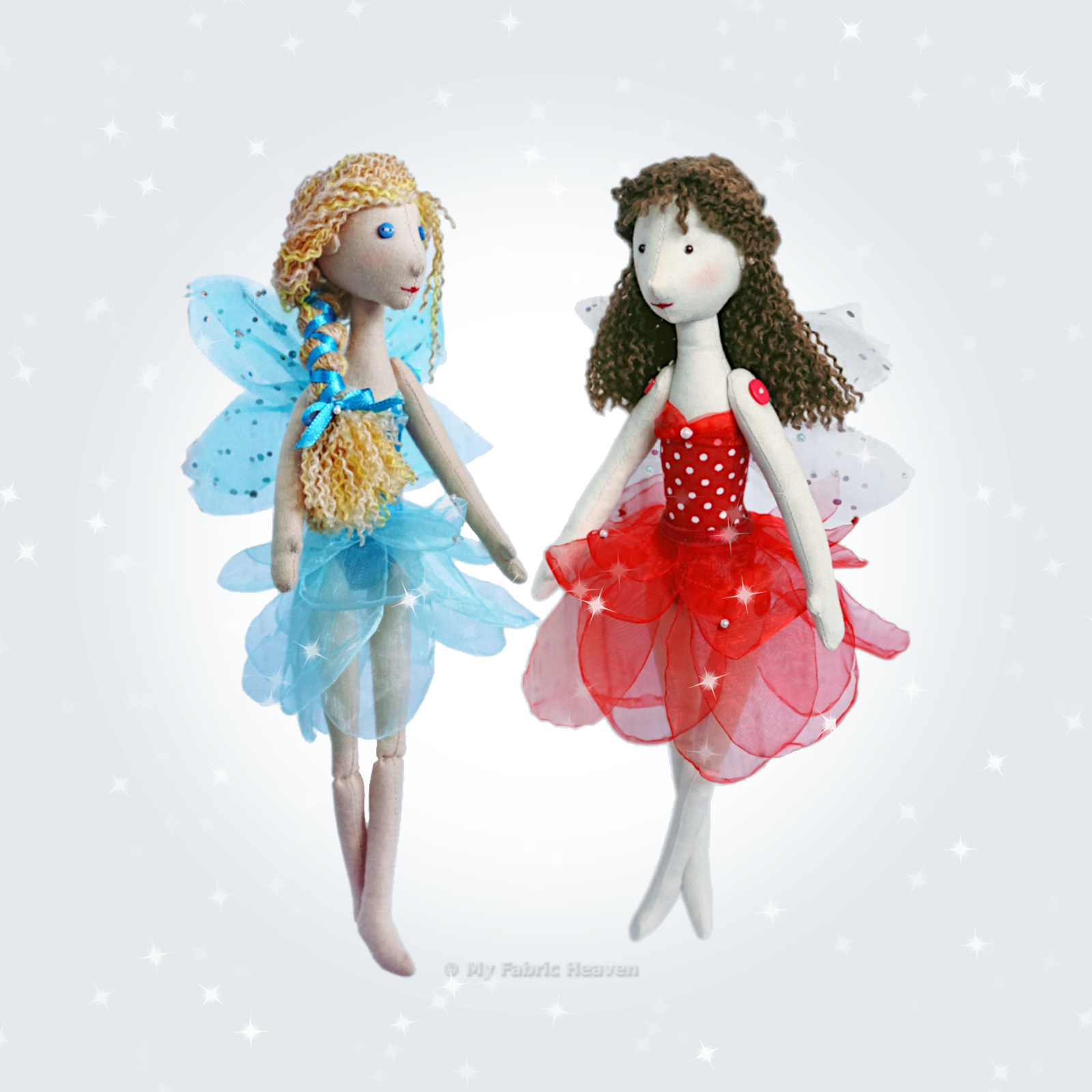 Fairy Rag Doll Soft Toy Sewing Pattern by My Fabric Heaven, Midsummer ...